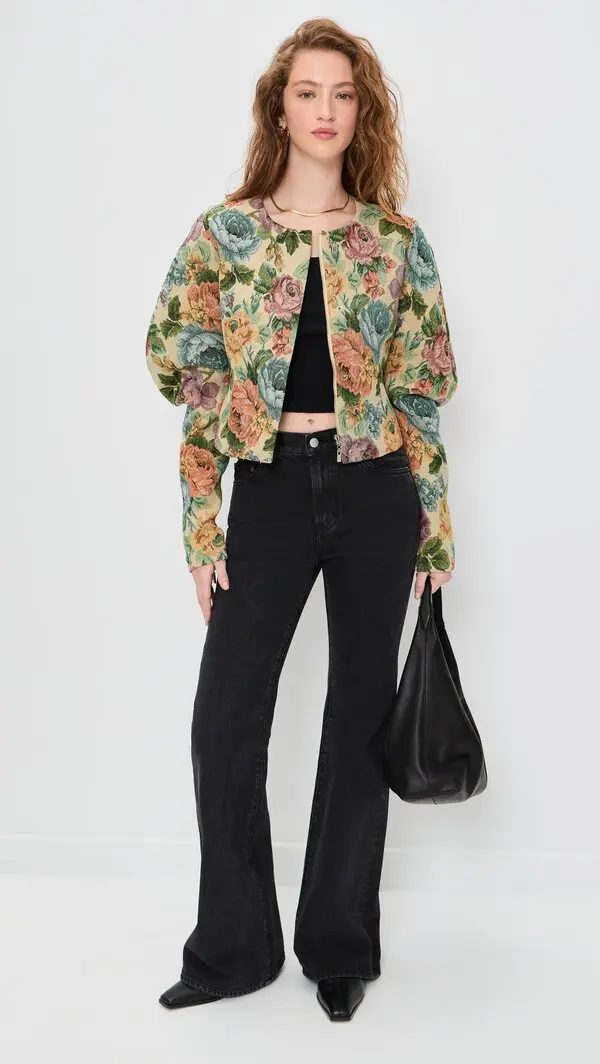 Line & Dot Cambria Floral Jacquard Jacket