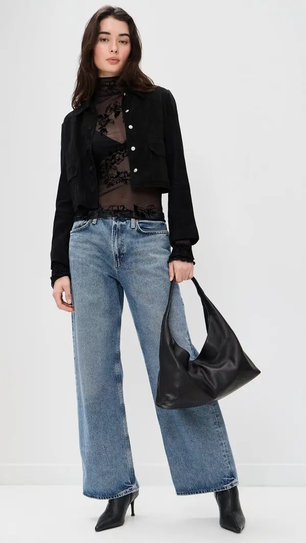 Free People Floral Burnout Velvet Top