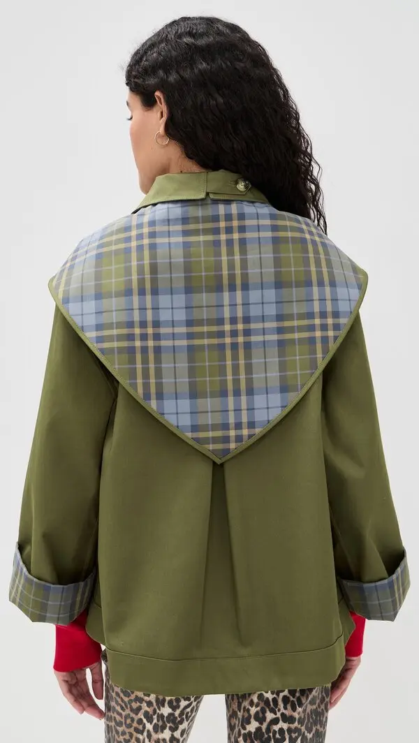 DAMSON MADDER Reversible Jerry Crop Trench Coat