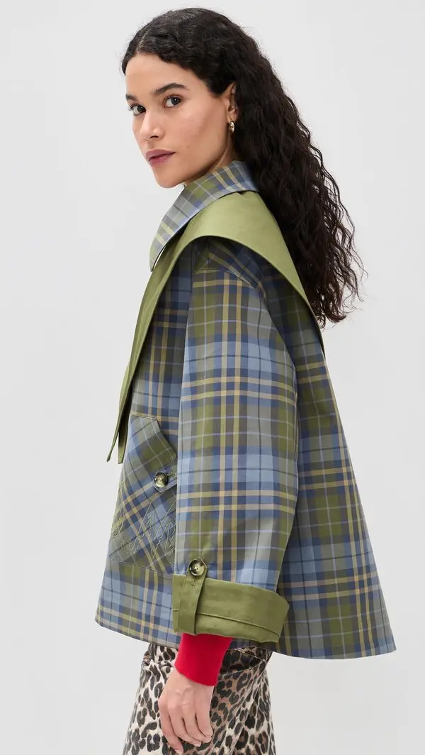 DAMSON MADDER Reversible Jerry Crop Trench Coat