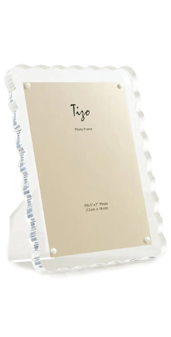 TIZO DESIGN Lucite Frame With Scalloped Design - Clear