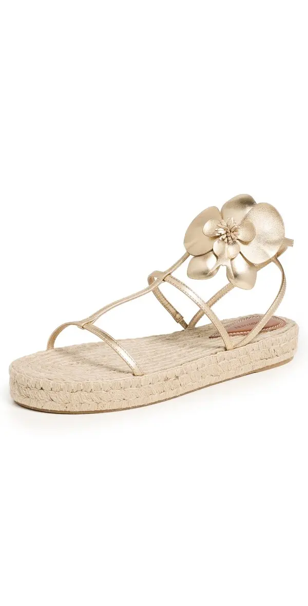 Zimmermann Orchid Espadrilles - Gold