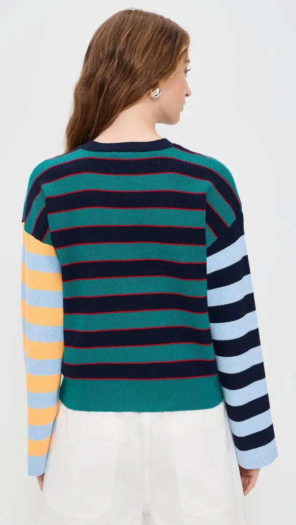English Factory Striped Knit Top