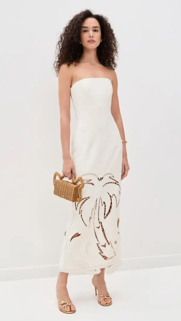 LEO LIN Ava Applique Bustier Maxi Dress