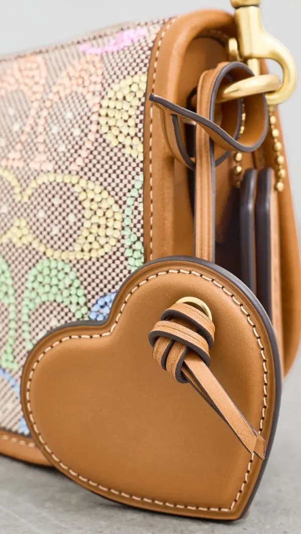 COACH Crystal Jacquard Swinger Bag 20 With Chain