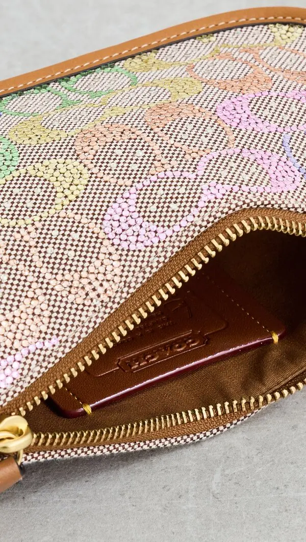 COACH Crystal Jacquard Swinger Bag 20 With Chain