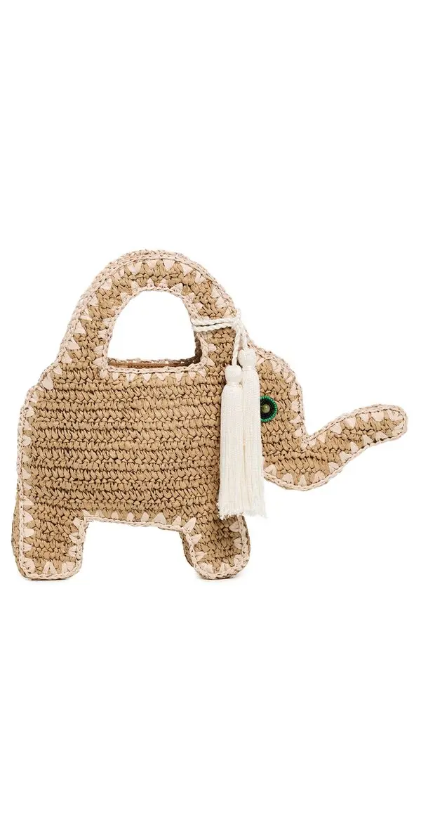 SIMONMILLER Elephant Raffia Bag