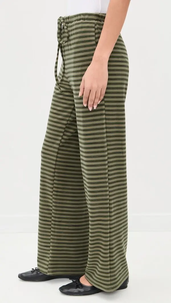 BAILEY ROSE Striped Velour Pants