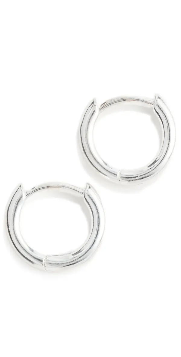 Madewell Demi Skinny Huggie Earrings - Silver