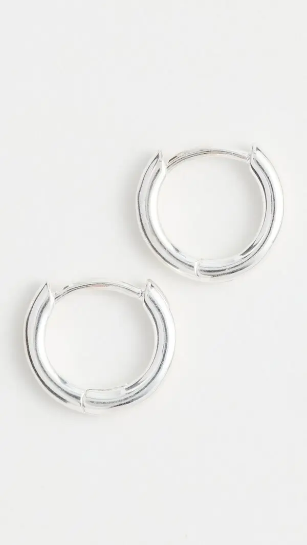 Madewell Demi Skinny Huggie Earrings - Silver