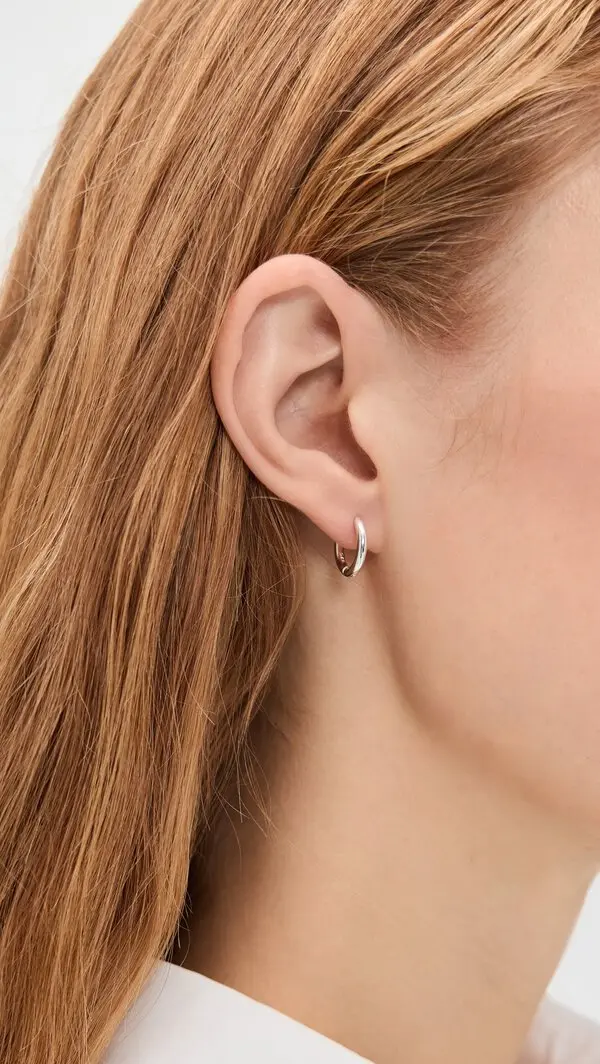 Madewell Demi Skinny Huggie Earrings - Silver