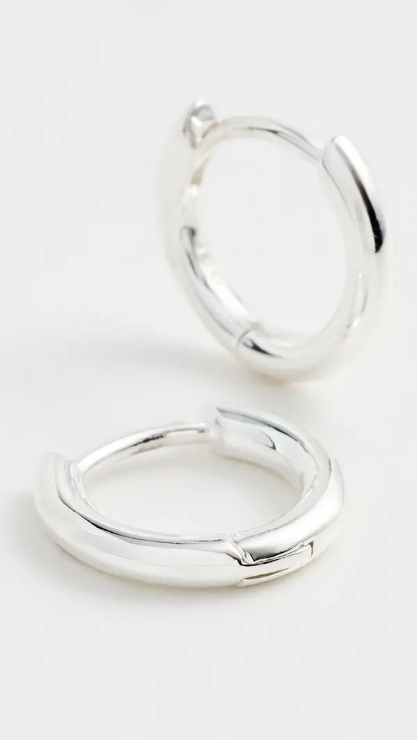 Madewell Demi Skinny Huggie Earrings - Silver