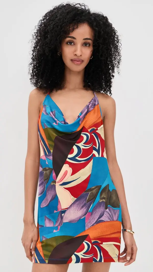 DONDE ESTEBAN Printed Jersey Mini Dress