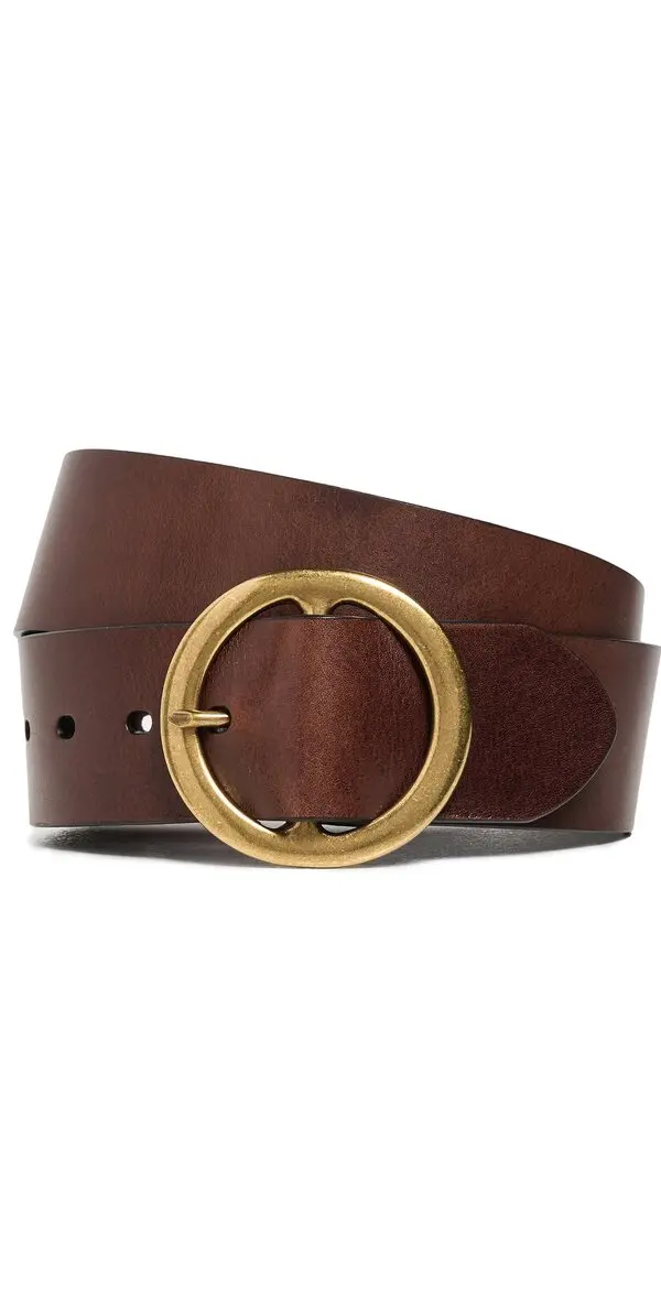 Madewell Round Circle Belt - Espresso Bean Leather