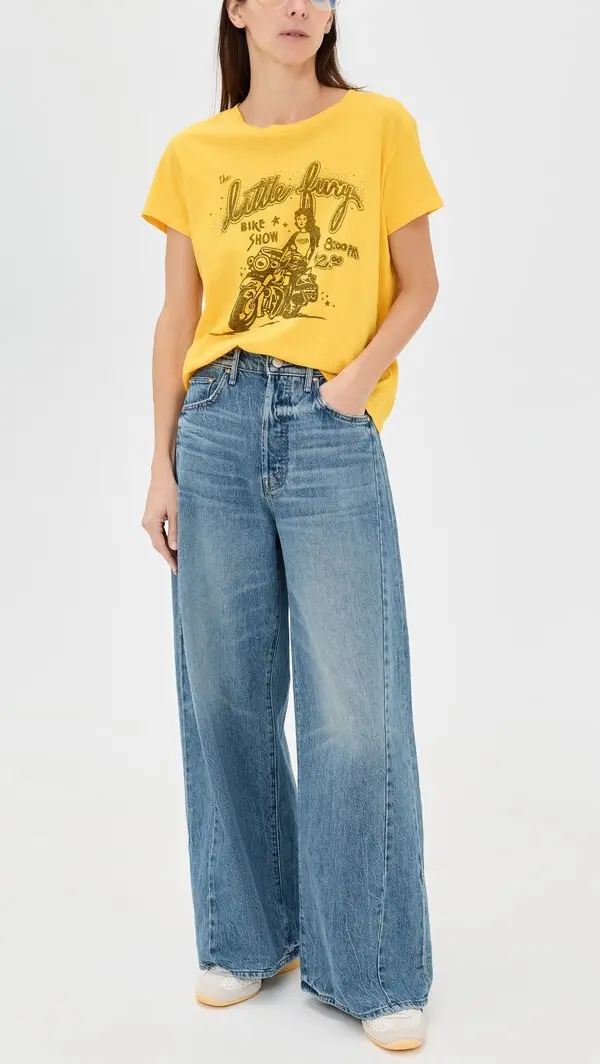MOTHER Lil Pipe Dream Button Sneak Jeans