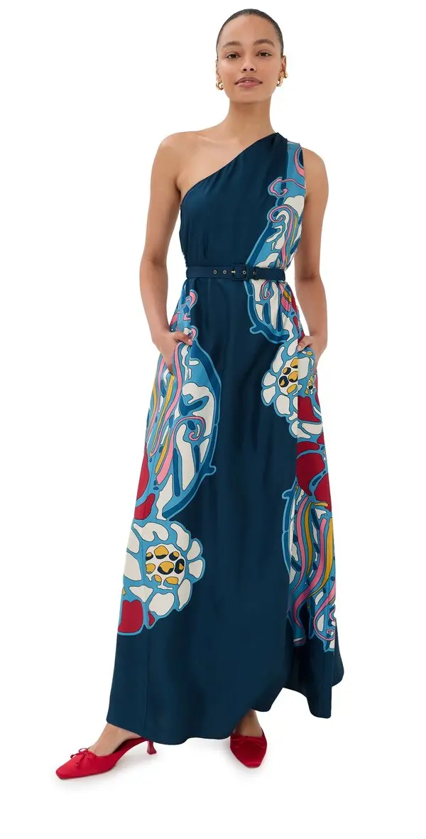 La DoubleJ Roy Silk Maxi Dress - Lemuria Placée