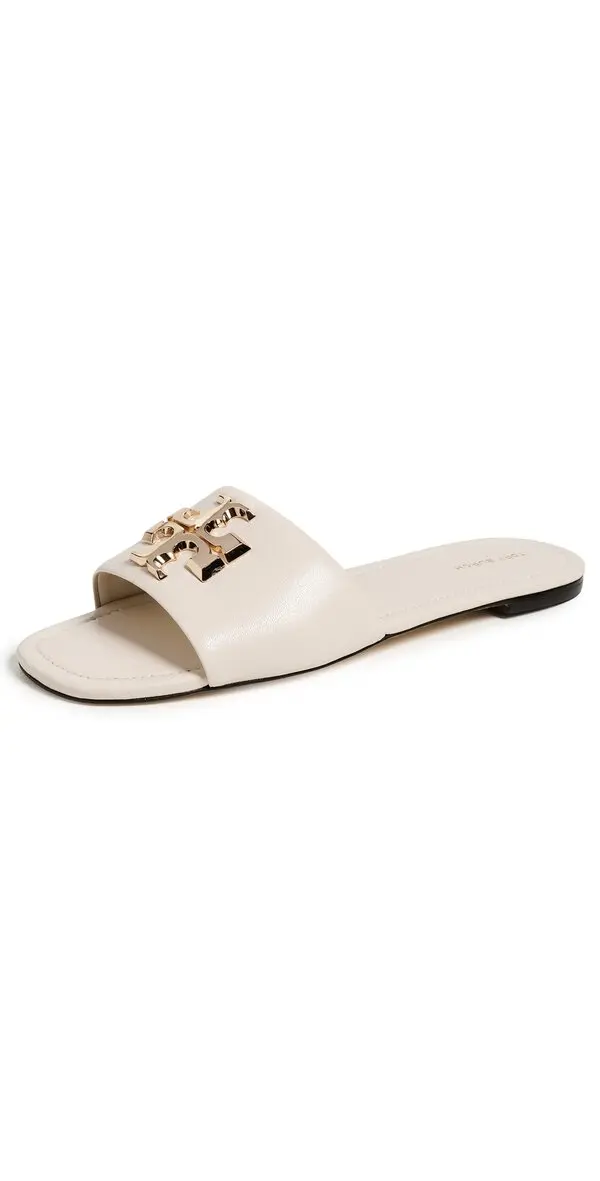 Tory Burch Eleanor Slides - Light Cream / Gold