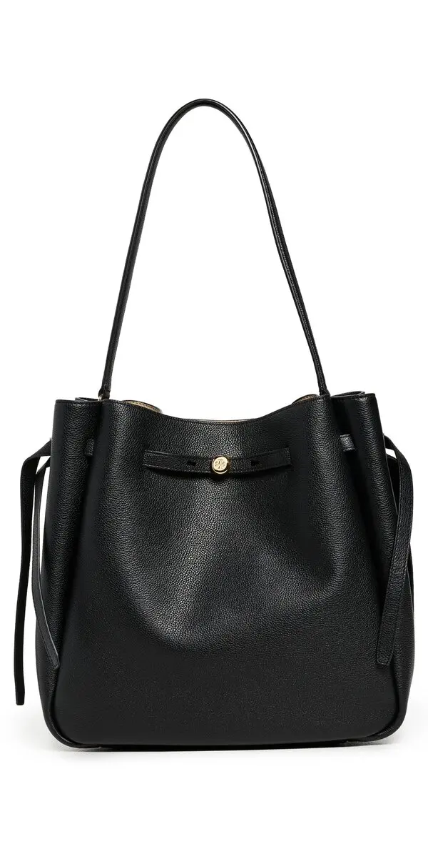 Tory Burch Romy Large Bucket Bag - Black