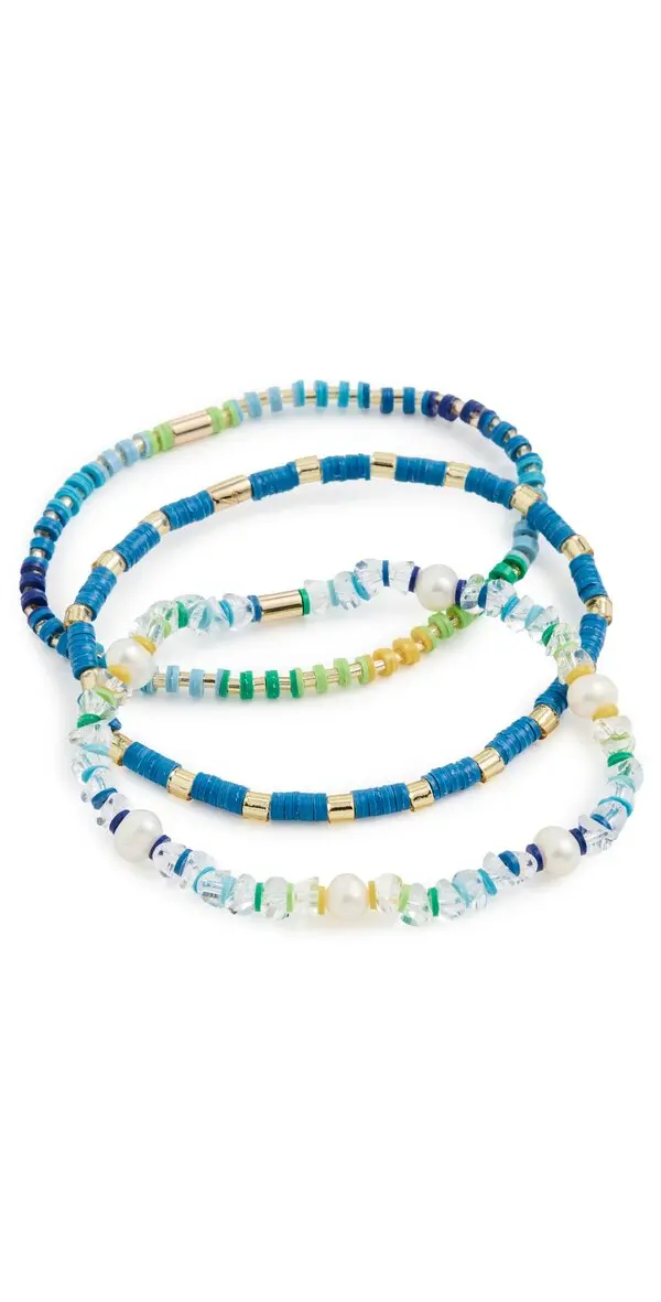 ELSIE FRIEDA Rock Candy Bracelet Set Of 3 - Blue Lagoon