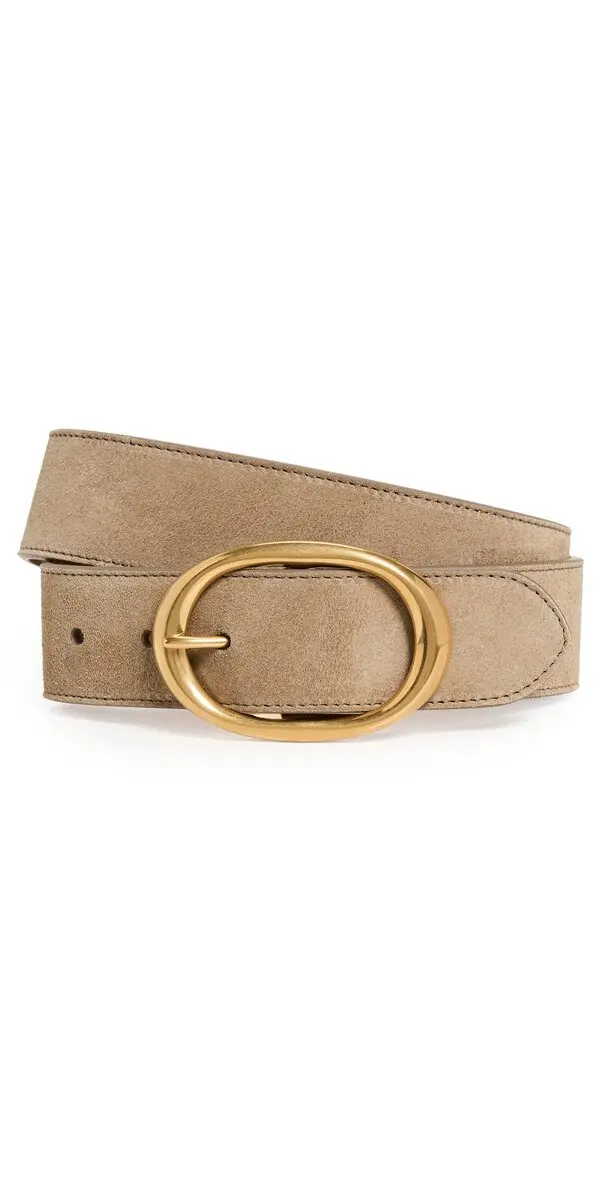 TWP Wide Leather Belt - Petrified Oak