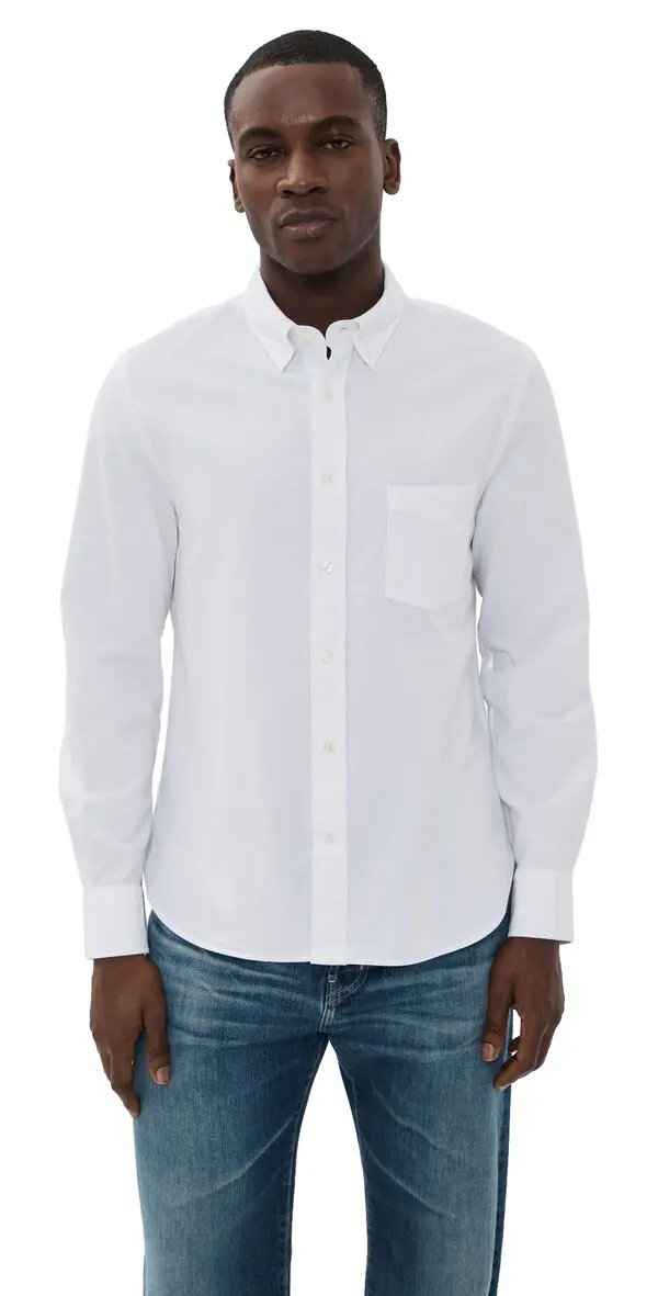 Officine Générale New Oxford Button Down Shirt - Optical White