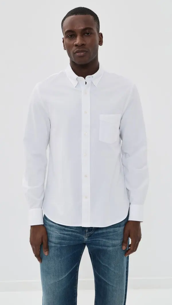 Officine Générale New Oxford Button Down Shirt - Optical White