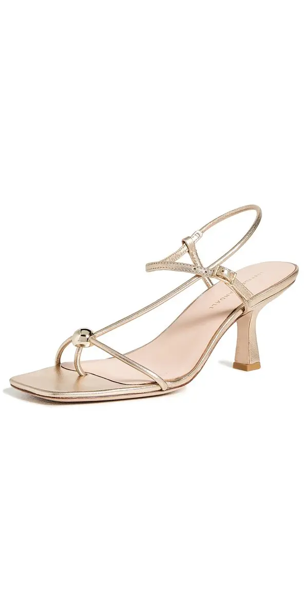 LOEFFLER RANDALL Triana Strappy Mid-heel Sandals - Champagne