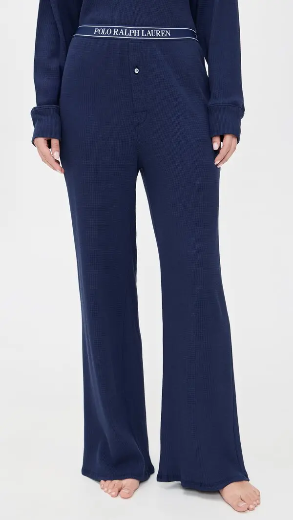 Polo Ralph Lauren Crew Neck Wide Leg Pants Pajama Set