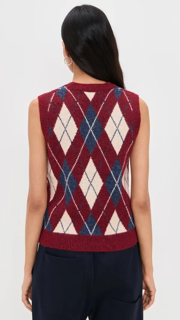 ANOTHER GIRL Argyle Knit Tank Sweater Vest