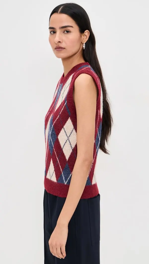 ANOTHER GIRL Argyle Knit Tank Sweater Vest