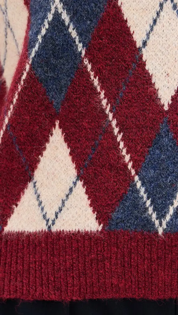 ANOTHER GIRL Argyle Knit Tank Sweater Vest