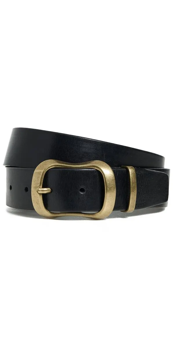 Renggli Calfskin Leather Belt With Gold-tone Hardware - Ink
