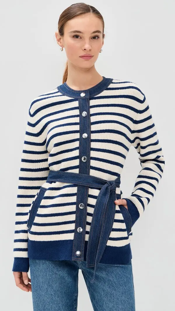 Tanya Taylor Delia Striped Cardigan