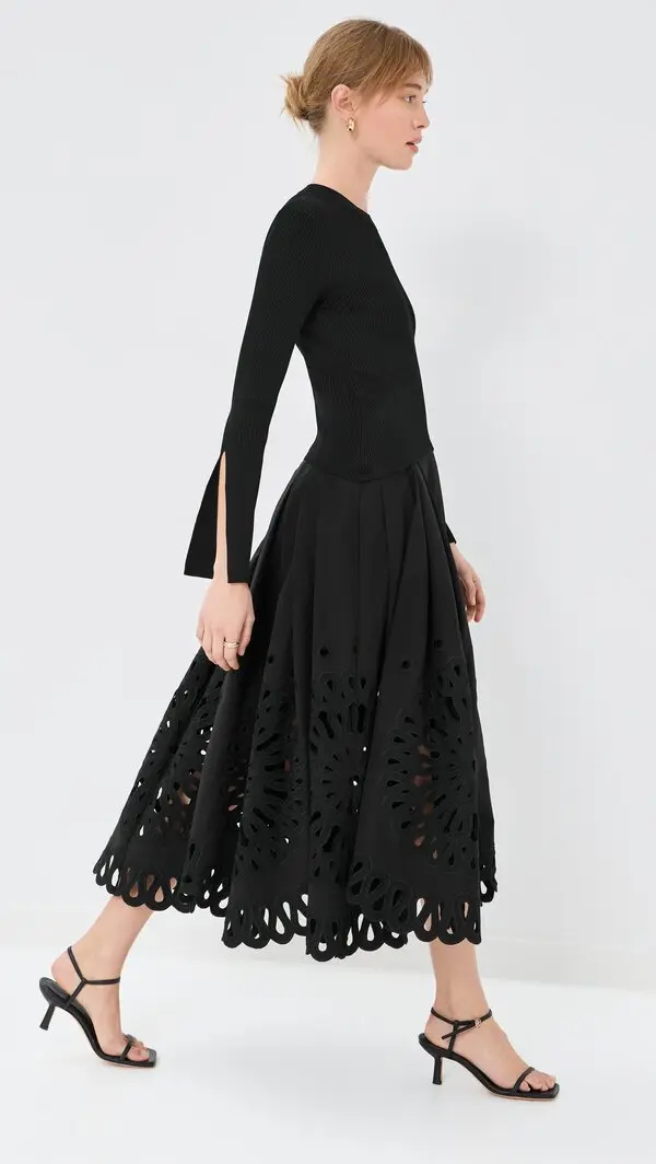 Simkhai Daila Midi Dress - Black Multi