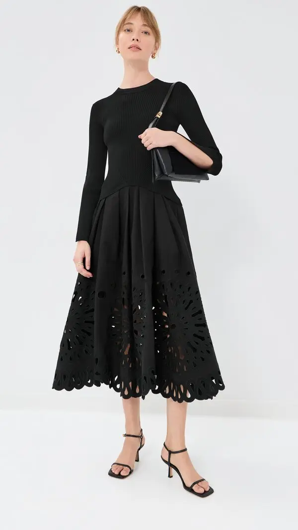 Simkhai Daila Midi Dress - Black Multi
