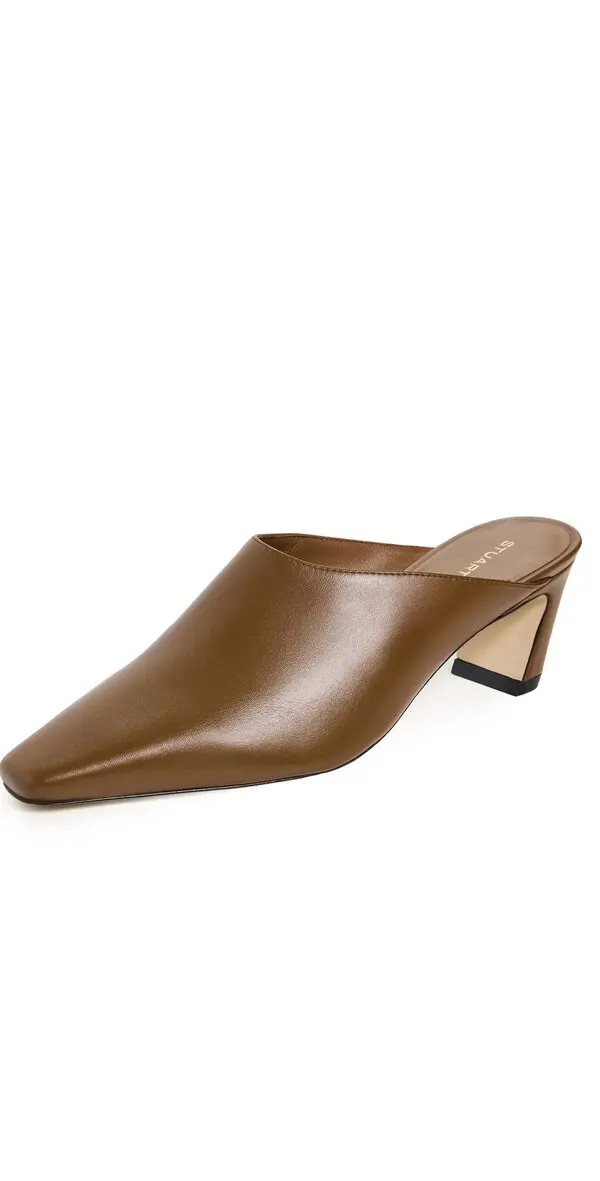 STUART WEITZMAN Stassi 50 Mules - Toasted Almond