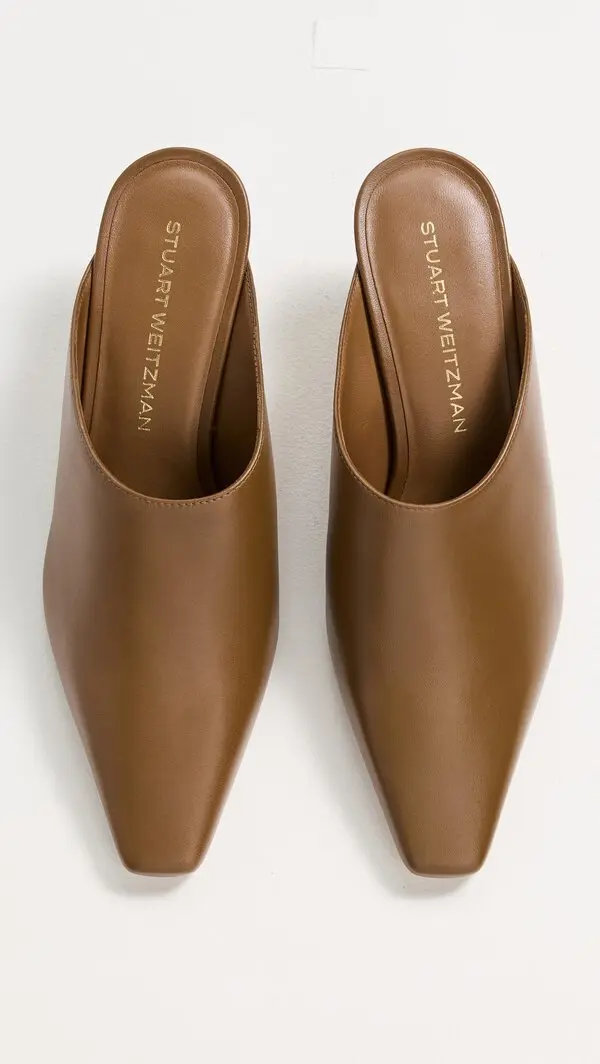 STUART WEITZMAN Stassi 50 Mules - Toasted Almond