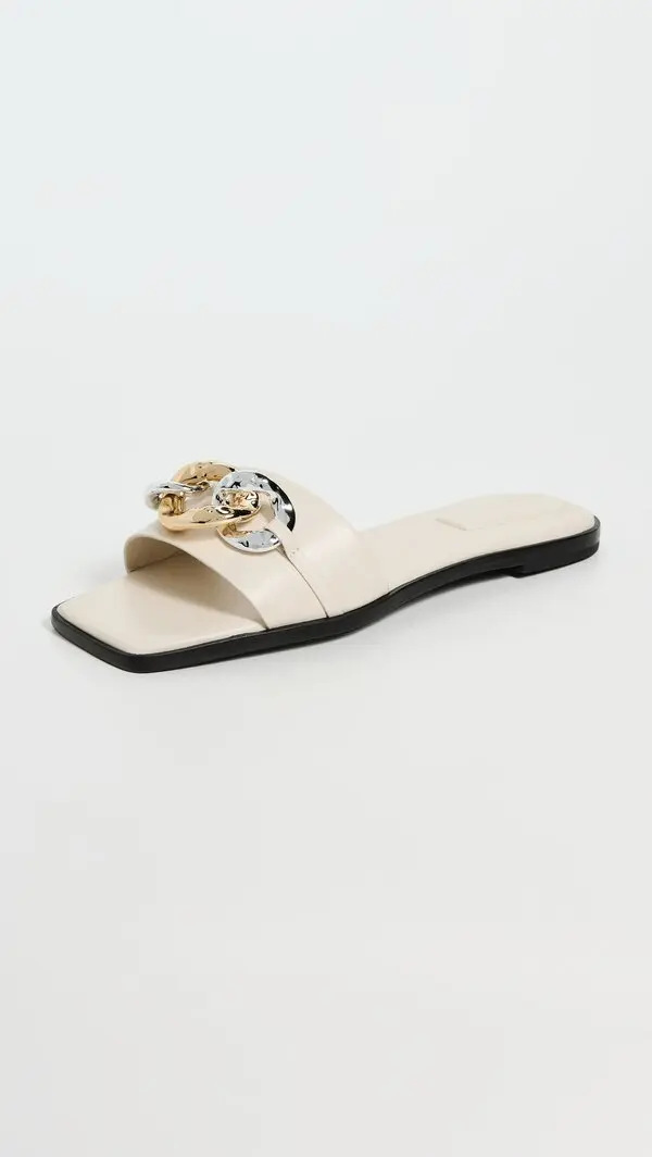 Simkhai Arlo Chain Leather Flat Slides