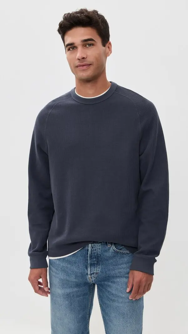 Madewell Long-sleeve Thermal Tee - Coal