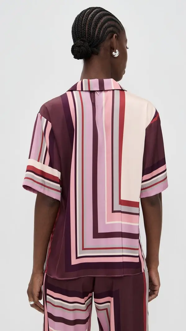 Misa Solange Geometric Print Top