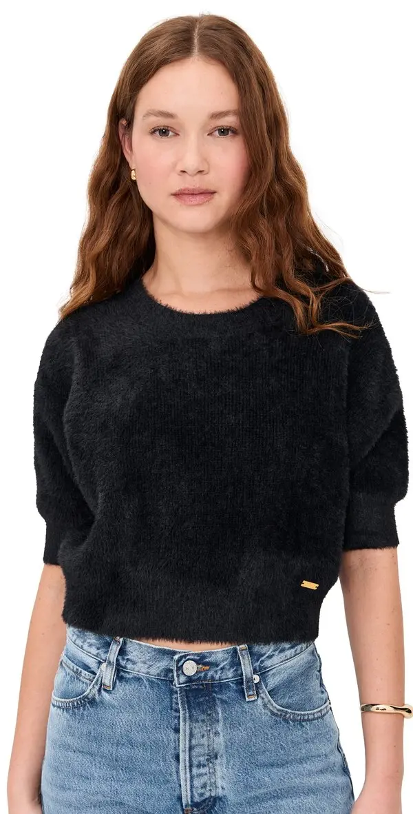 L'Agence Guinevere Short Sleeve Crew Neck Top