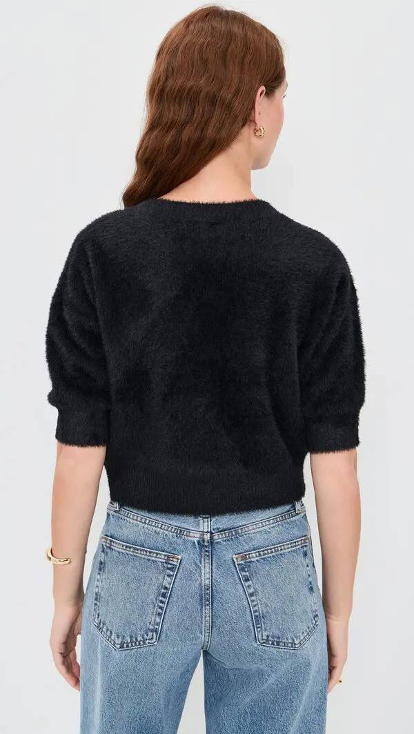 L'Agence Guinevere Short Sleeve Crew Neck Top