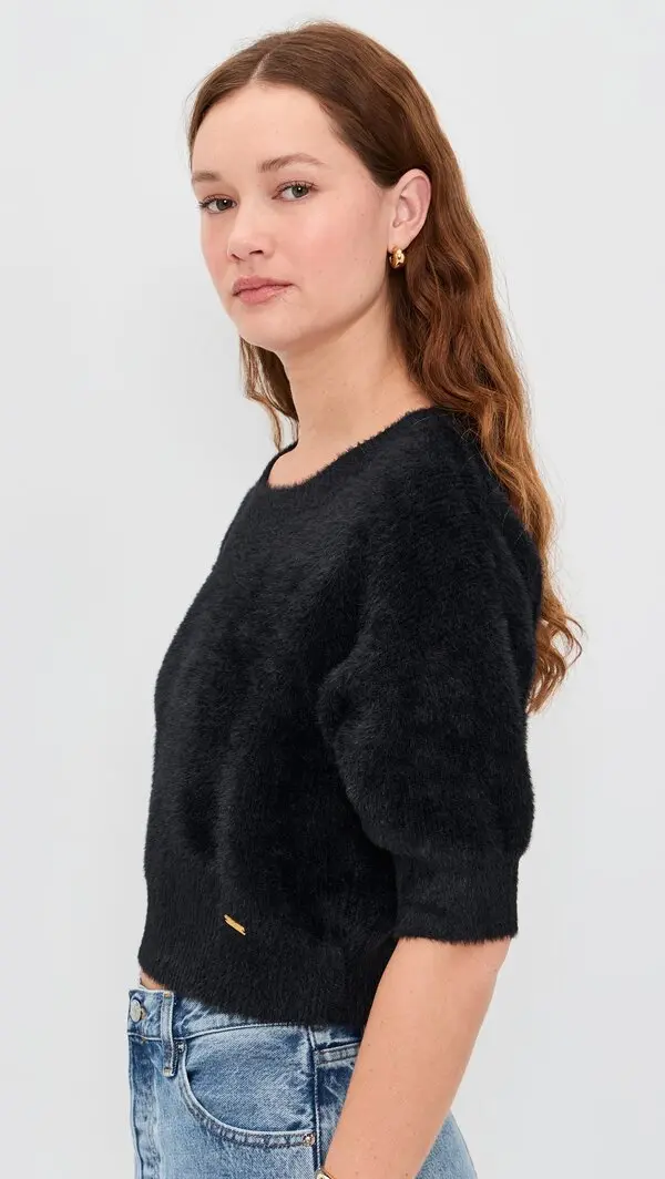 L'Agence Guinevere Short Sleeve Crew Neck Top