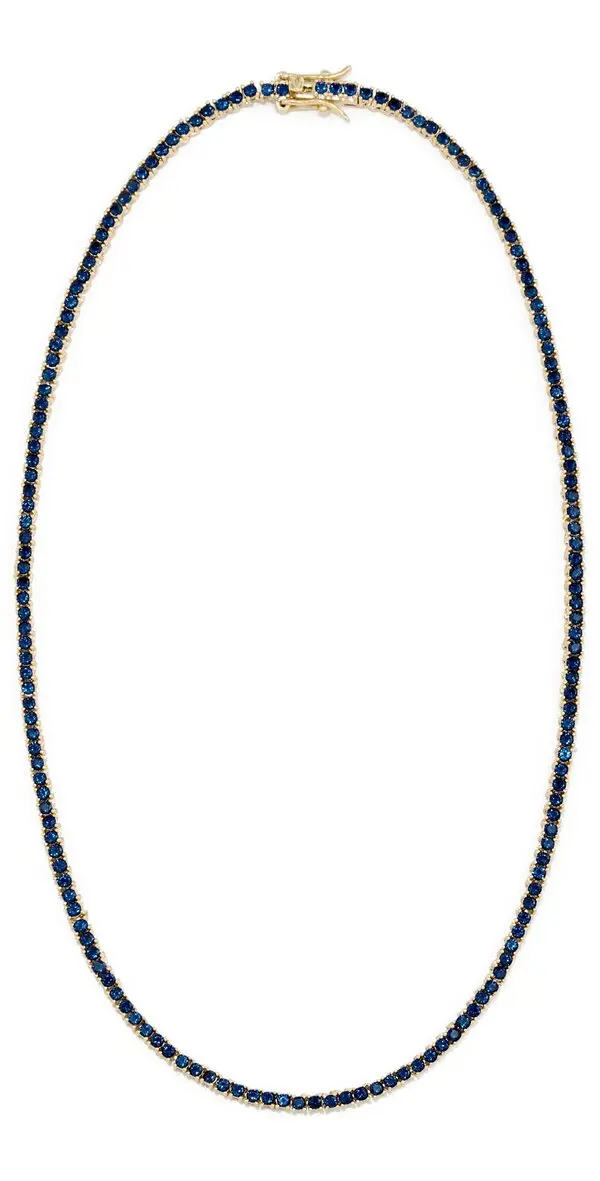 Alexa Leigh Crystal Tennis Necklace - Yellow Gold