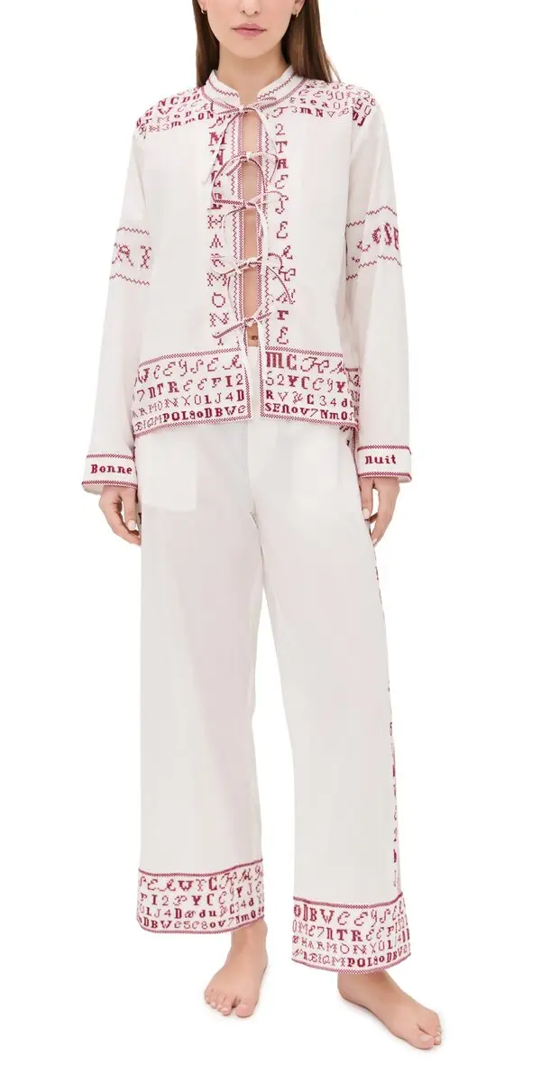 Sea Kit Sleepwear Pajama Set - White