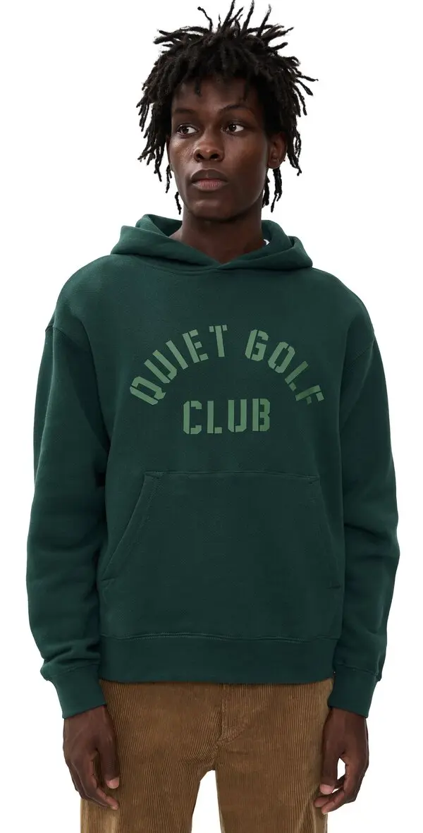 QUIET GOLF Logo Lettering Stencil Hoodie