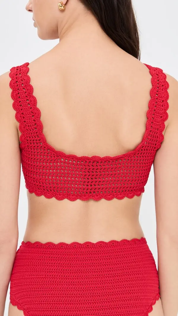 Beach Riot Andy Bikini Top - Ruby