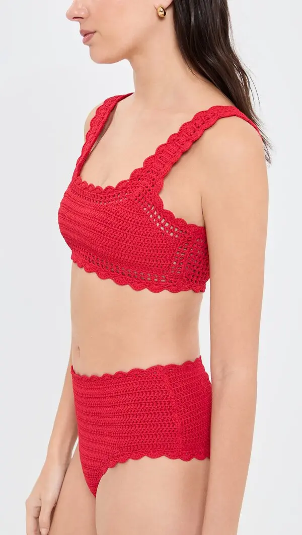 Beach Riot Andy Bikini Top - Ruby