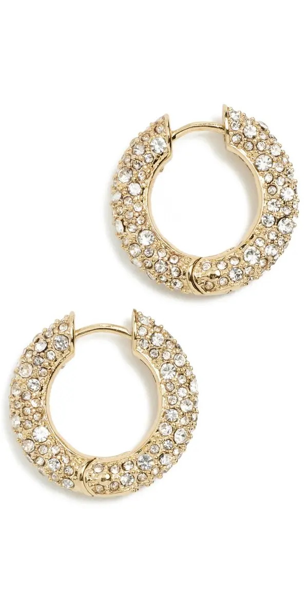 Baublebar Carina Crystal Huggie Earrings - Gold