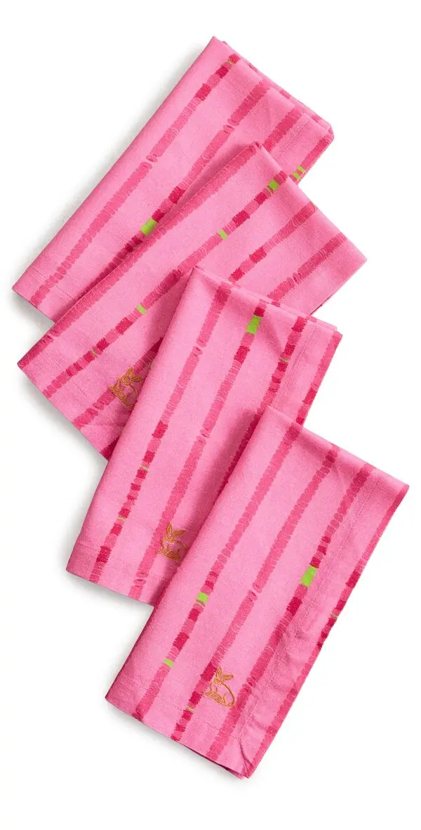 CONIGLIO PALM BEACH Napkin Set - Lane Lines Pink Float